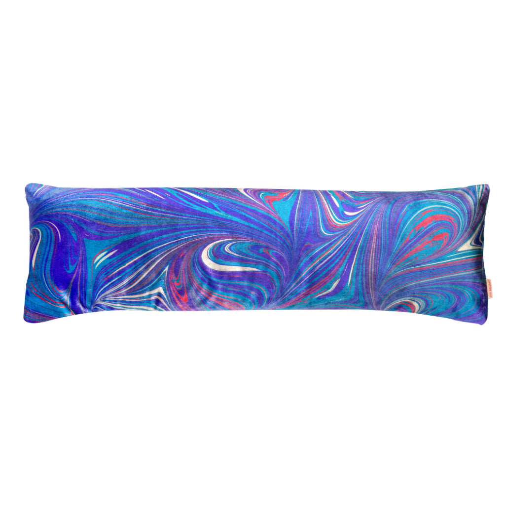 Blue Cosmos Extra Long Bolster Cushion *Sample* – susi-bellamy.com