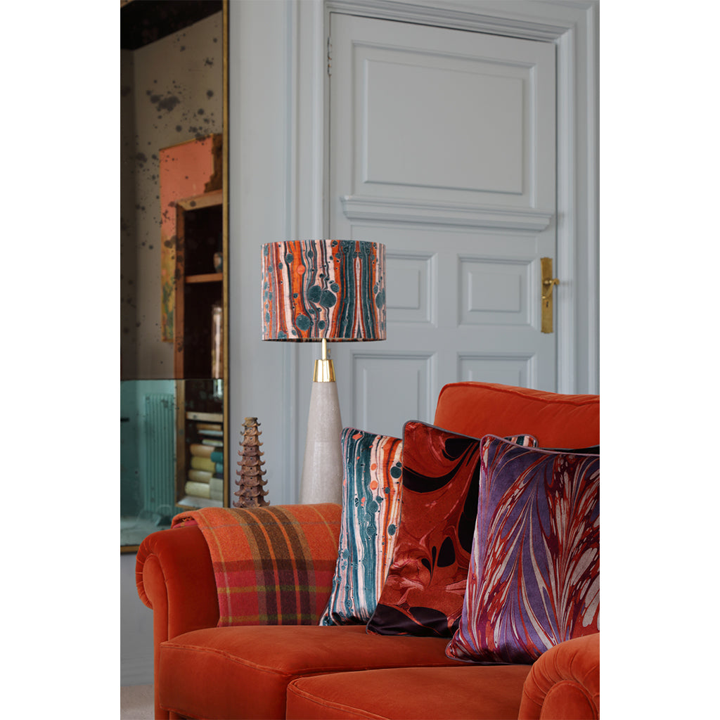 Nutmeg Swathe Velvet Square Cushion – susi-bellamy.com