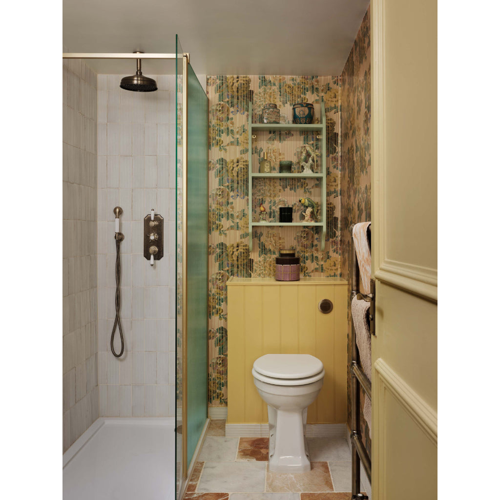 Yellow Stripy Rose Floral Wallpaper by Susi Bellamy – susi-bellamy.com