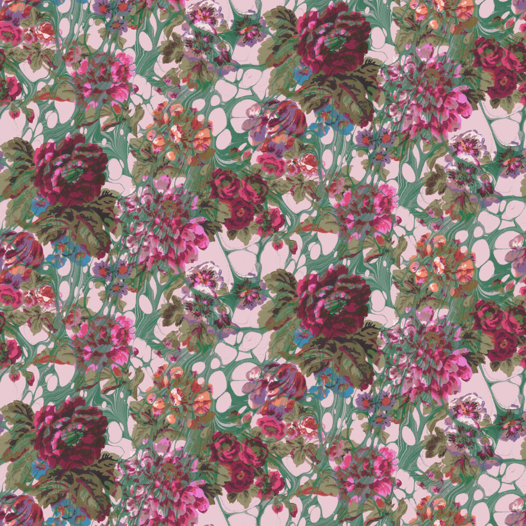 Pink Rose Marbled Velvet Fabric – susi-bellamy.com