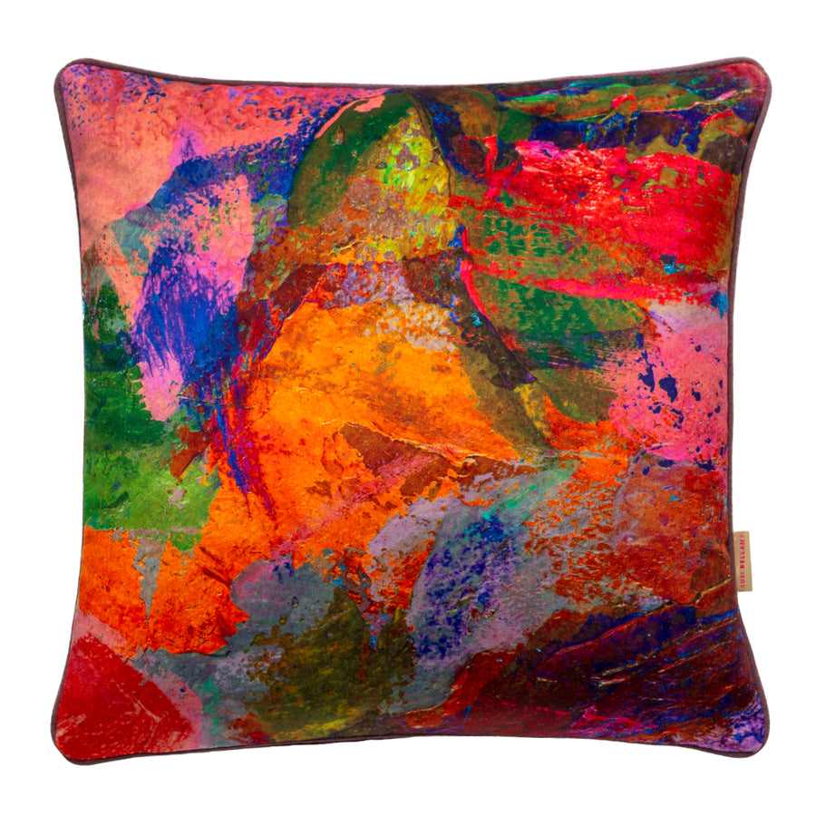 Rose Abstract Velvet Square Cushion – susi-bellamy.com