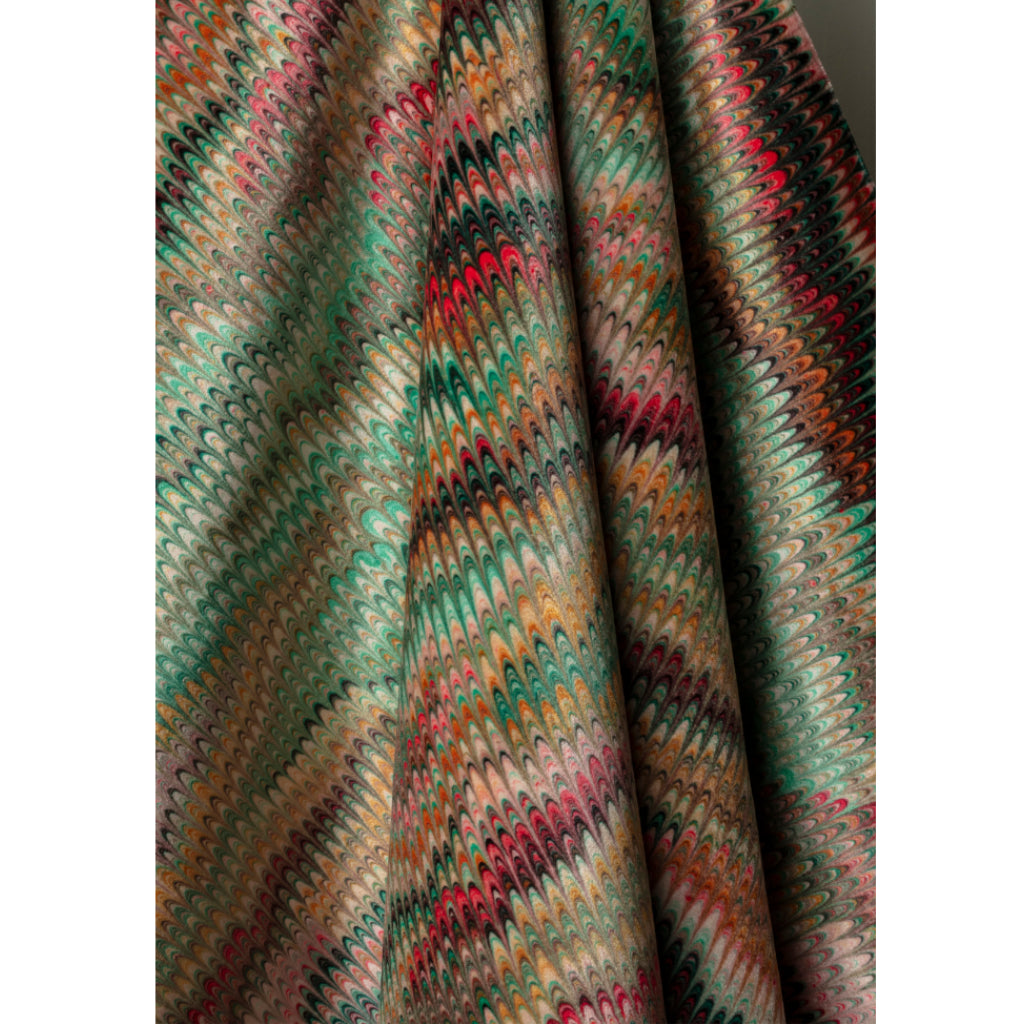 Multi Plumes Velvet Fabric Susi