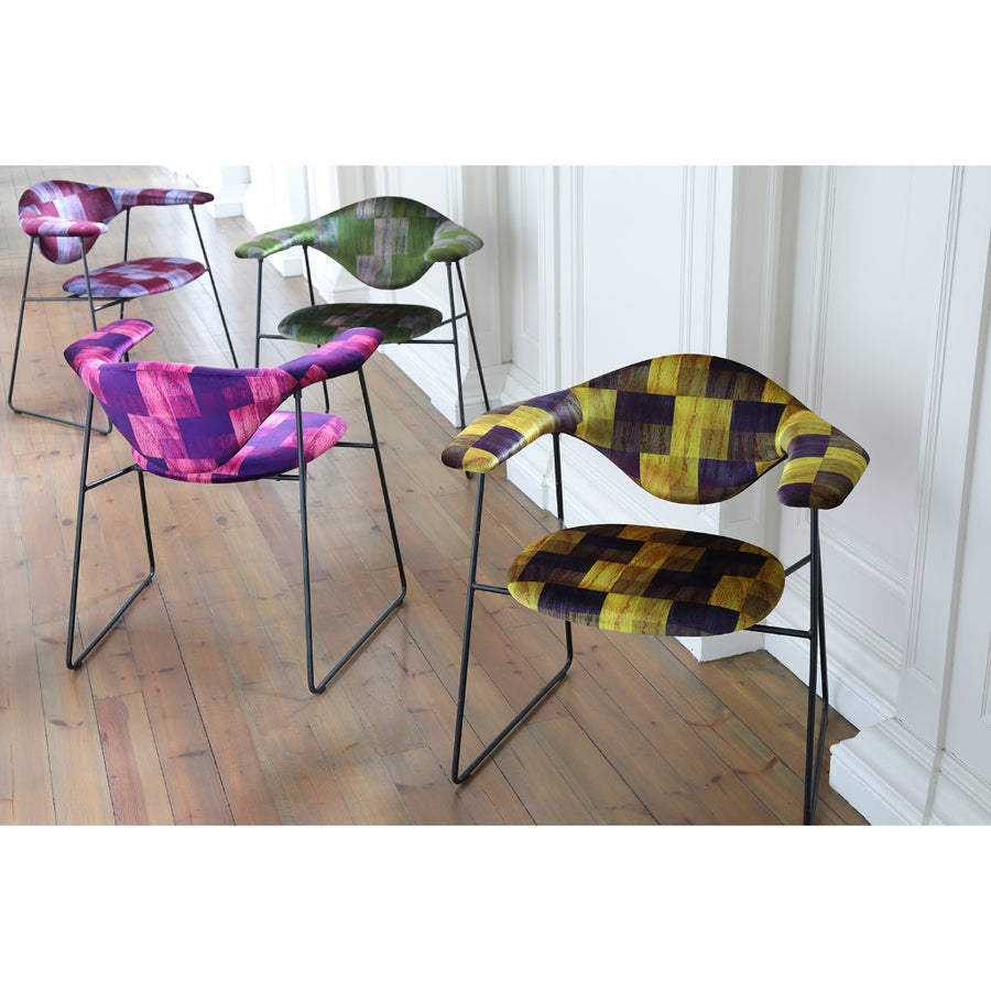 Indigo Chartreuse Parquet Velvet Fabric – susi-bellamy.com