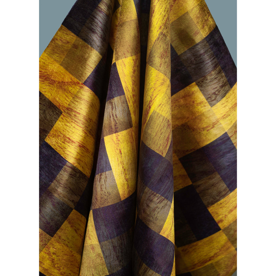 Indigo Chartreuse Parquet Velvet Fabric – susi-bellamy.com